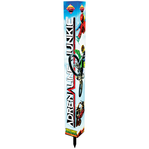 Adrenaline Junkie - 180 Shot Roman Candle Battery - Bright Star ...