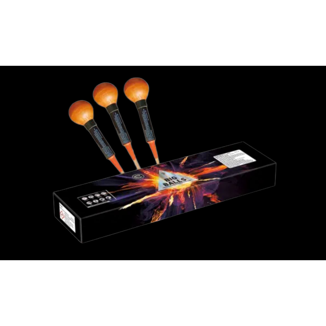 Big Balls - 3 Ball Head Rocket - Celtic – Firework Shop London