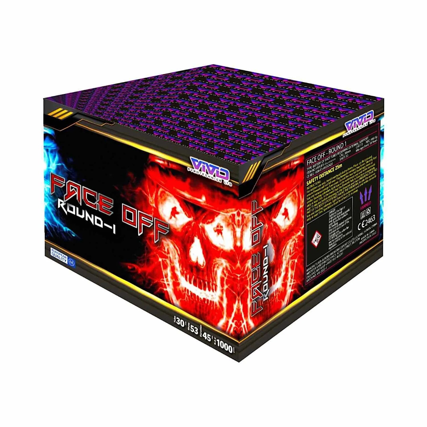 FACE OFF ROUND 1 - 54 shot - 42 seconds – Firework Shop London