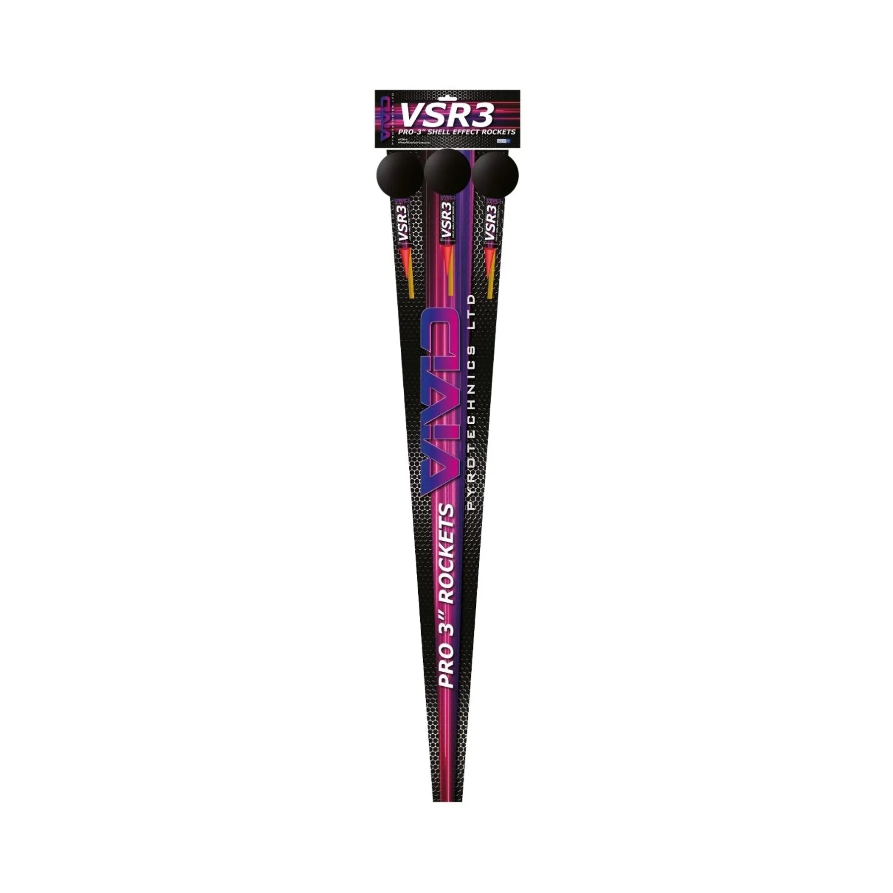 VSR3 3" VIVID ROCKETS - 3 pack – Firework Shop London